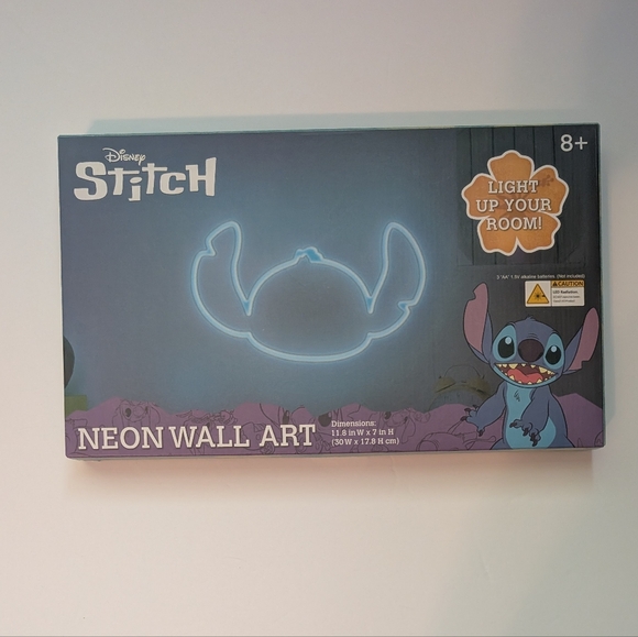 Disney | Wall Decor | New Stitch Neon Wall Art Blue | Poshmark